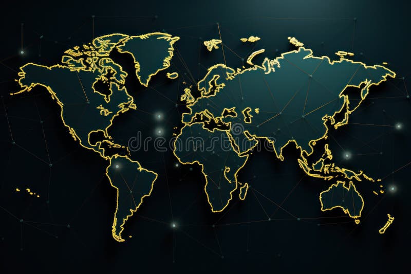 World Map Design High Resolution,empty Background. Generative AI Stock ...