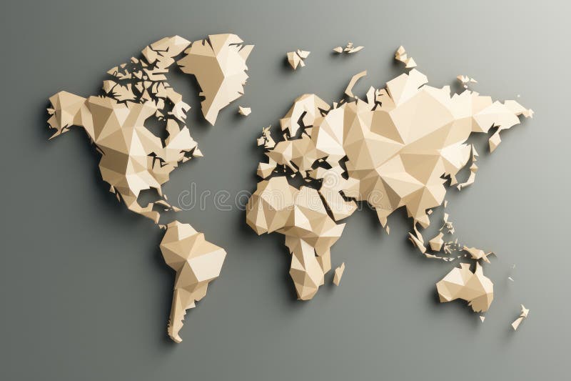 World Map Design High Resolution,empty Background. Generative AI Stock ...