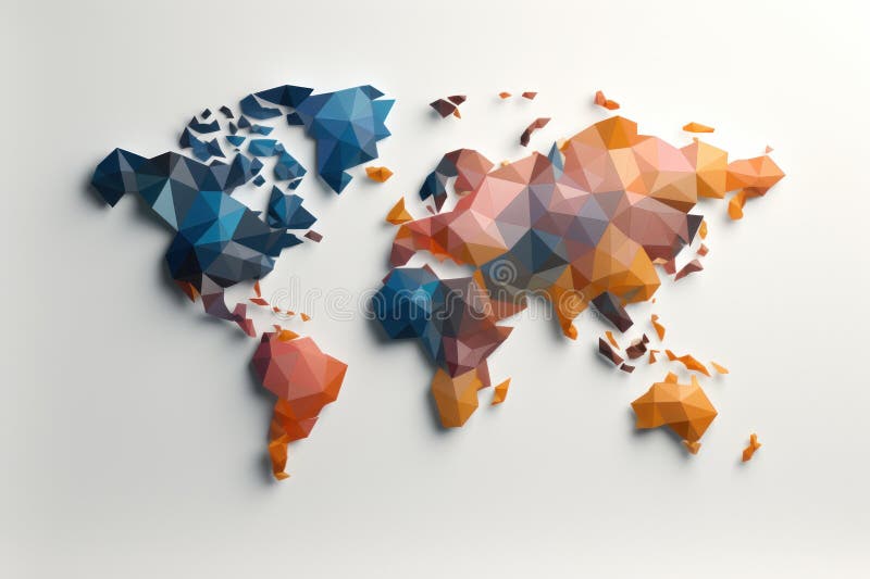 World Map Design High Resolution,empty Background. Generative AI Stock ...