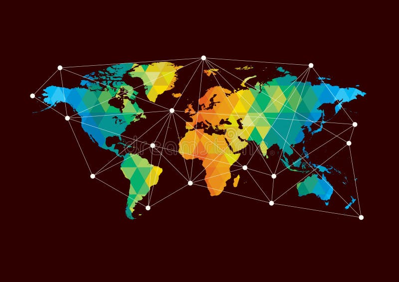 World Map Design. Vector Illustration Decorative Design Stock Vector ...