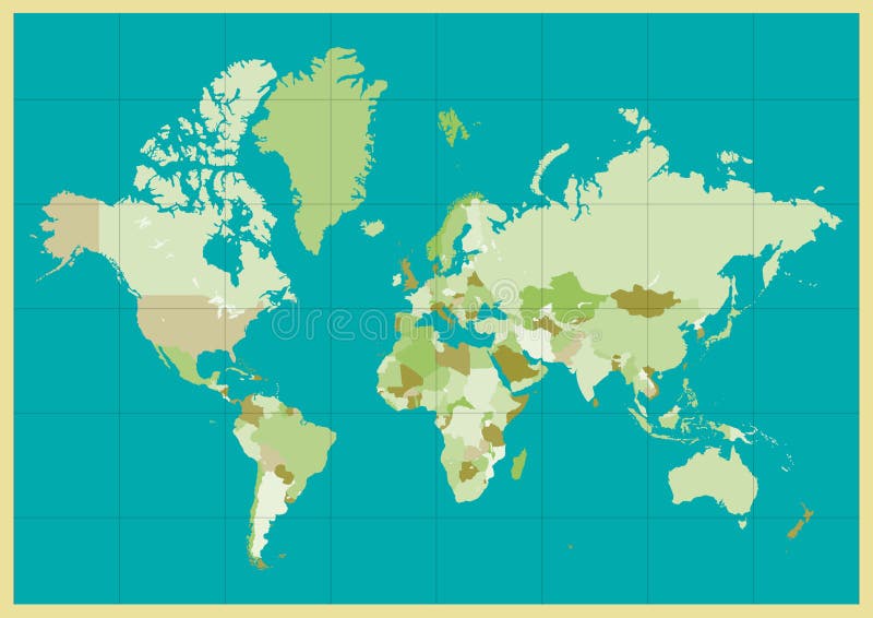 World Map Design. Vector Illustration Decorative Design Stock Vector ...