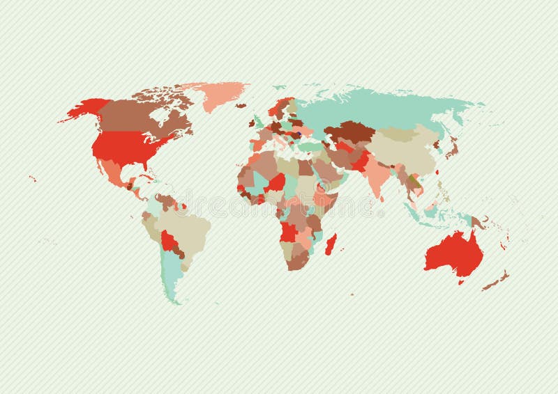 World Map Design. Vector Illustration Decorative Design Stock Vector ...