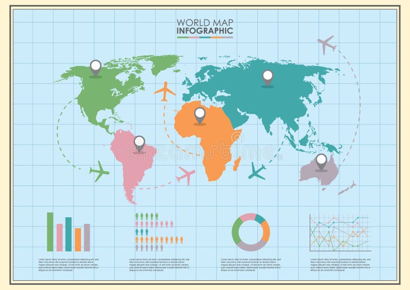 World Map Design. Vector Illustration Decorative Design Stock Vector ...