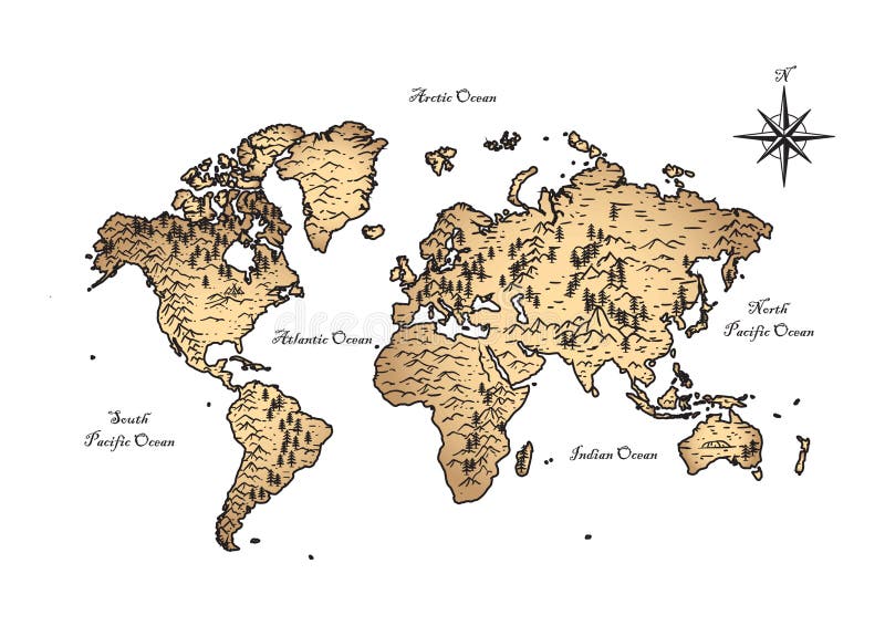 World Map Design. Vector Illustration Decorative Design Stock Vector ...