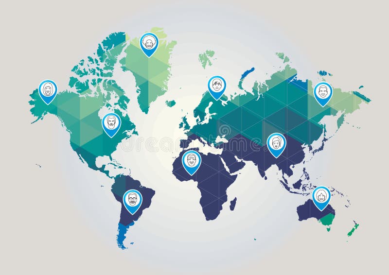 World Map Design. Vector Illustration Decorative Design Stock Vector ...