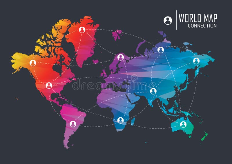 World Map Design. Vector Illustration Decorative Design Stock Vector ...