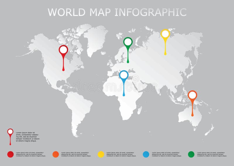 World Map Design. Vector Illustration Decorative Design Stock Vector ...