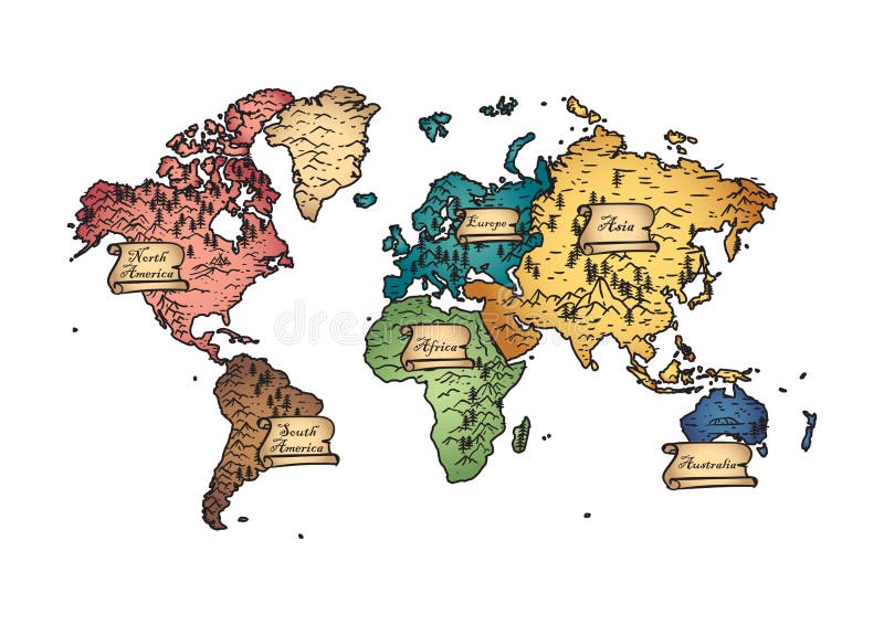 World Map Design. Vector Illustration Decorative Design Stock Vector ...