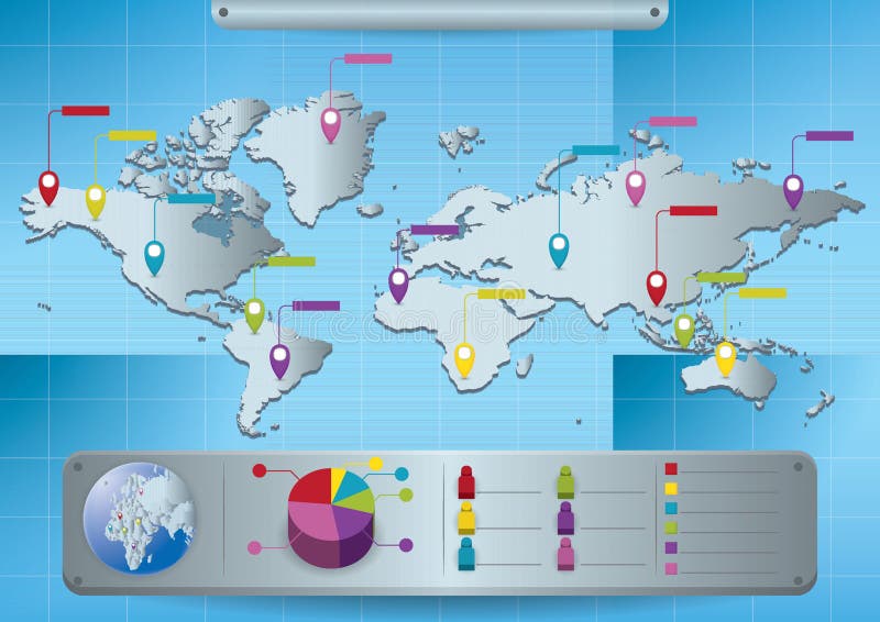 World Map Design. Vector Illustration Decorative Design Stock Vector ...