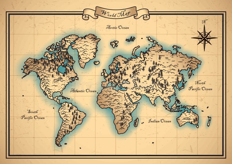 World Map Design. Vector Illustration Decorative Design Stock Vector ...