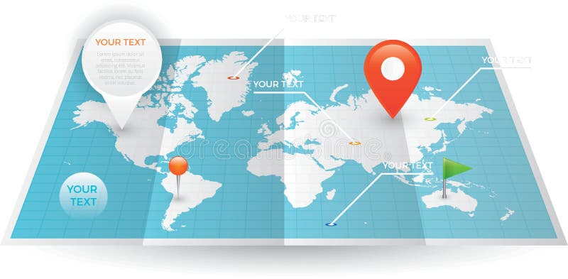 World Map Design. Vector Illustration Decorative Design Stock Vector ...