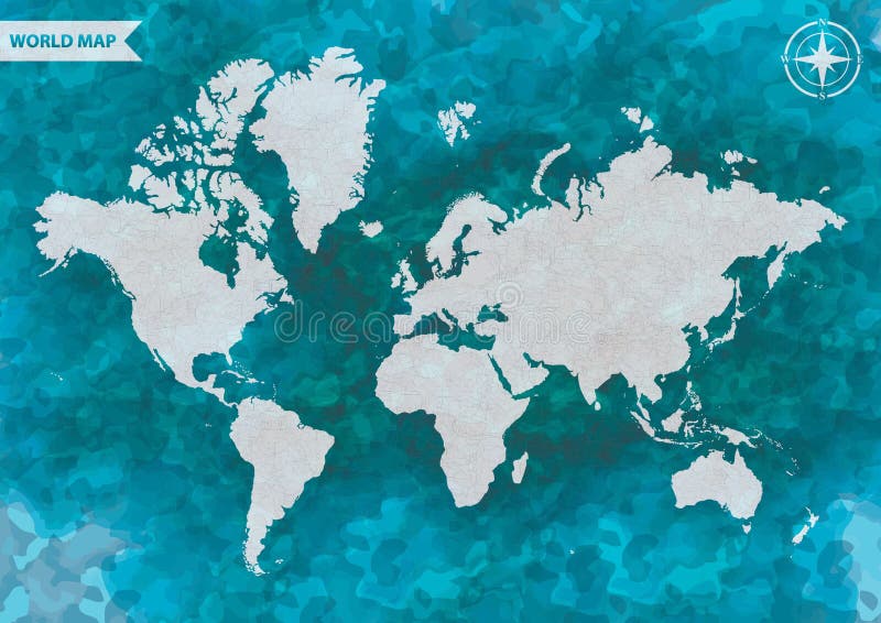 World Map Design. Vector Illustration Decorative Design Stock Vector ...