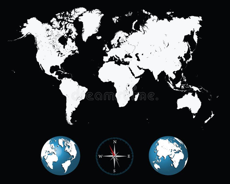 World map stock illustration. Illustration of detailed - 35132720