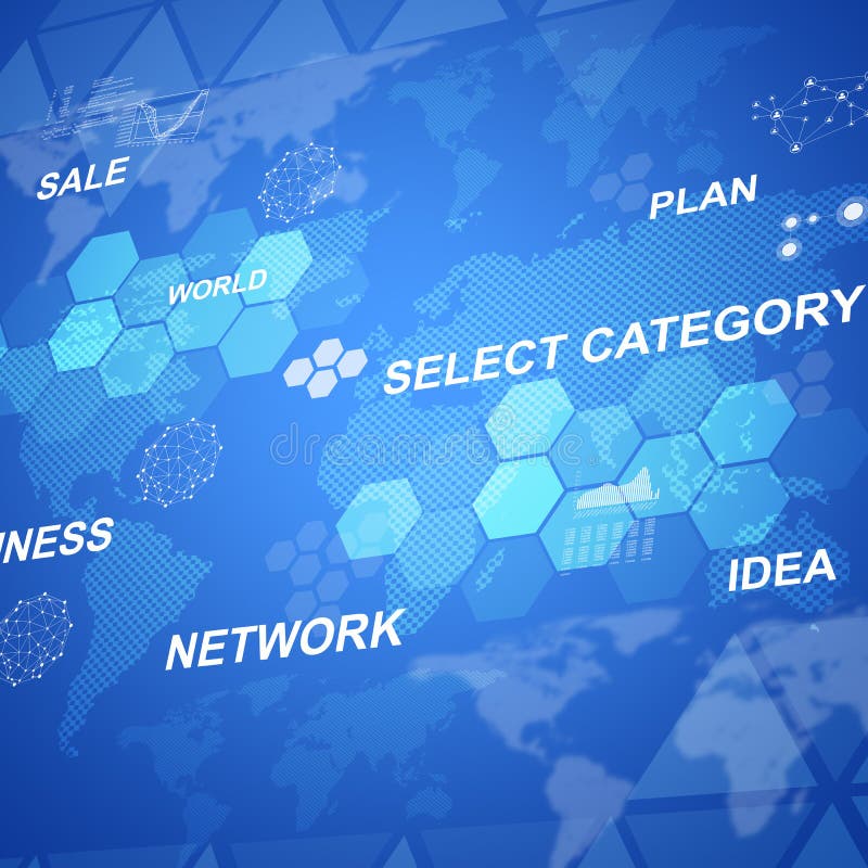 World Map with Business Words on Green Stock Illustration ...