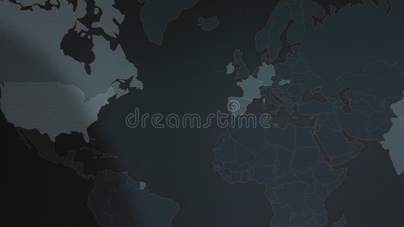 World Map with Different Targets for Cyber Attack. Hacking and ...