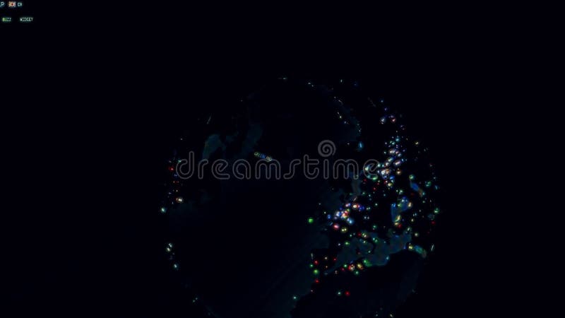 World Map with Different Targets for Cyber Attack. Hacking and ...