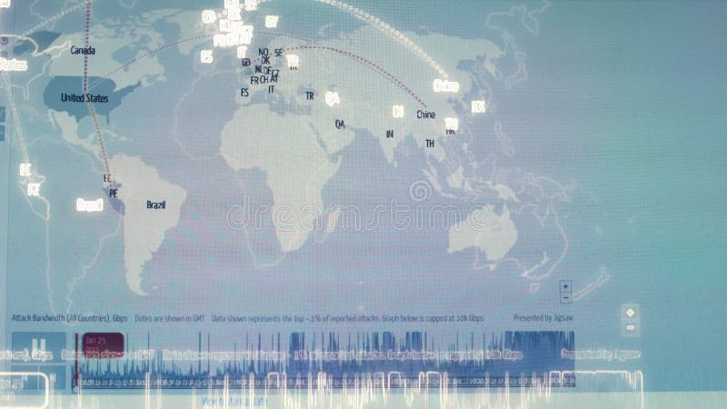 Contour Effect of World Map with Different Targets for Cyber Attack ...