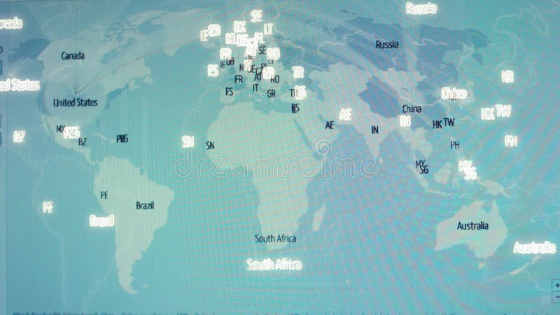 Contour Effect of World Map with Different Targets for Cyber Attack ...