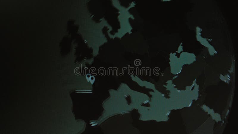 World Map with Different Targets for Cyber Attack. Hacking and ...