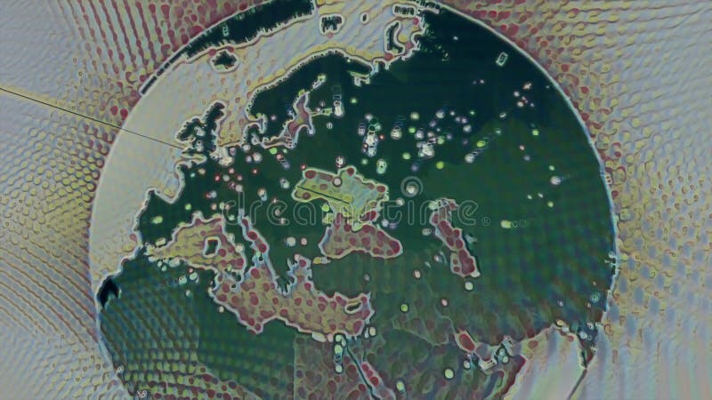 World Map with Different Targets for Cyber Attack. Hacking and ...