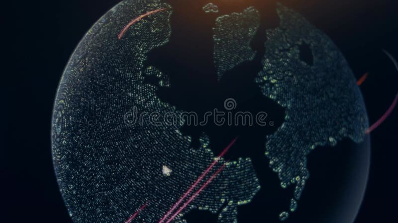 World Map with Different Targets for Cyber Attack. Hacking and ...