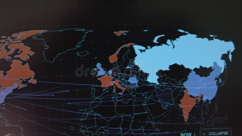 Usa Map with Different Targets for Cyber Attack. Hacking and Technology ...