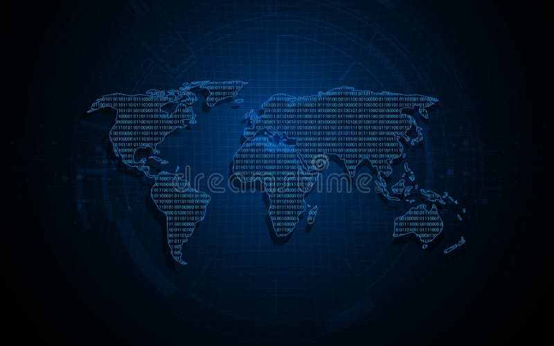 Binary Matrix Code. Computer Data Stream, Digital Security Codes and Gray Coding Information ...