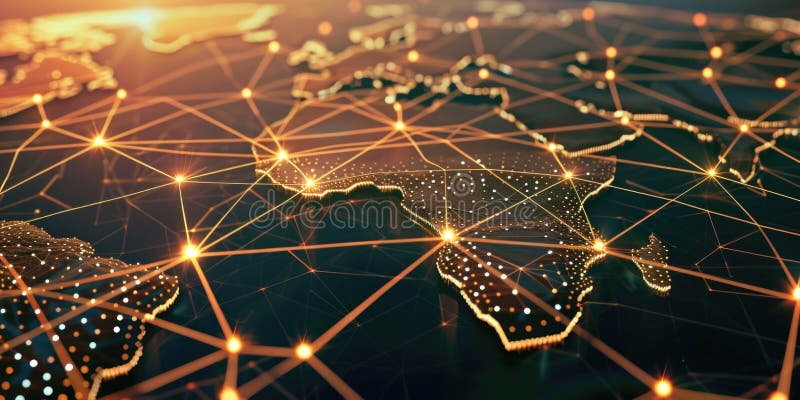 Global Network Interconnection Stock Photo - Image of communications ...