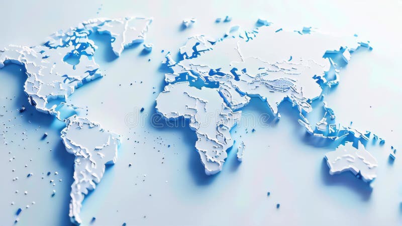 World Map on Digital Tech Background. Stock Video - Video of ...