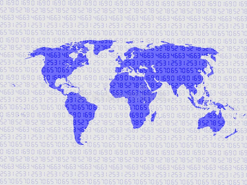 World Map on Digits As Background Represent Innovation Concept and ...