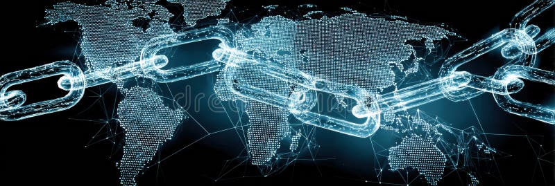 Tech World Map Showcasing Locked Routes Stock Photos - Free & Royalty ...