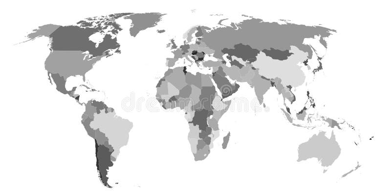 The World Map Divided by Countries Stock Vector - Illustration of globe ...