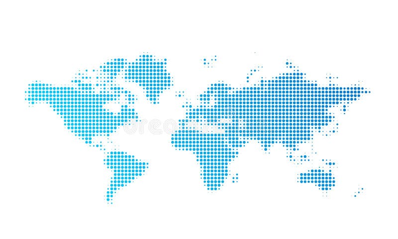 World Map Dot Vector Background, Abstract Earth World Map, Simple ...