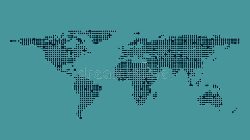 World Map a Dot Visualization of Global Locations Stock Footage - Video ...