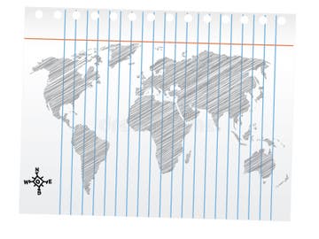 World Map Drawing, Pencil Sketch Stock Vector - Illustration of ...