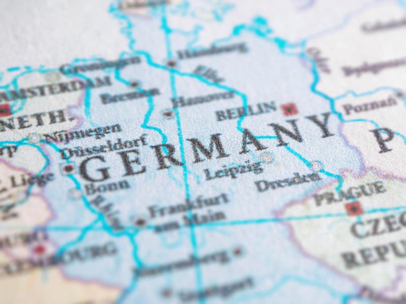 A Map of the World with a Focus on Germany, Highlighting the Geographical Features of the ...