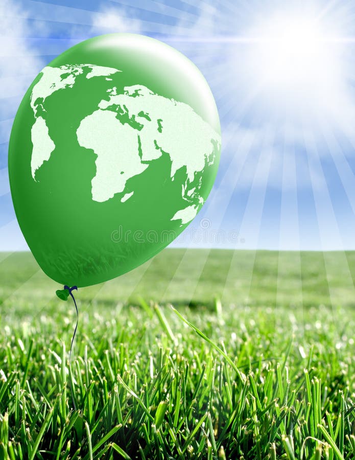 World Map Environmental Scene Stock Illustration - Illustration of ...