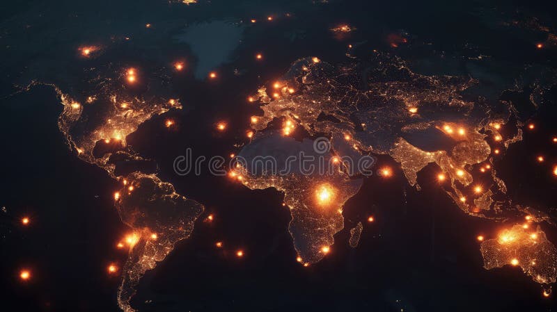 World Map with Explosions in Places of Armed Conflicts Stock Photo ...