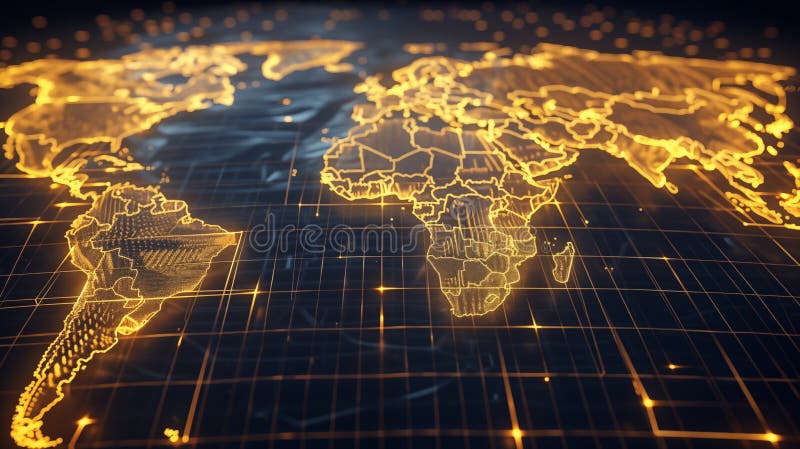 World Map with Territorial Boundaries Delineating Geographical Regions ...