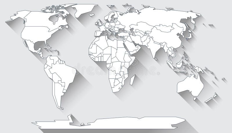 World map flat design stock illustration. Illustration of design - 78949472