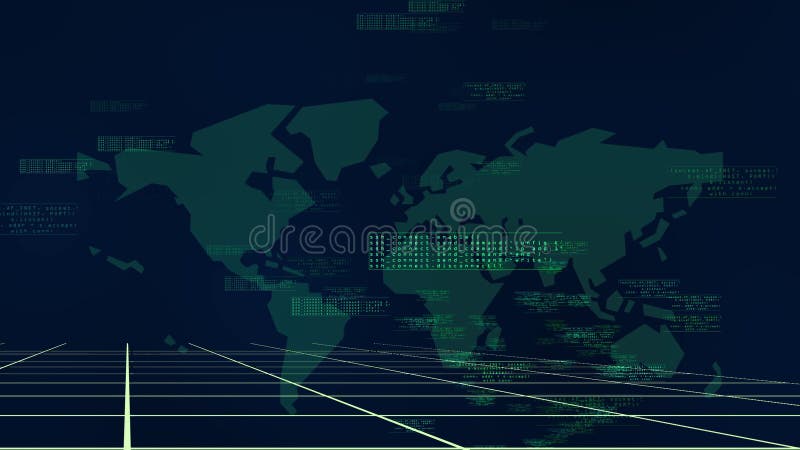 World Map Globe Floating in Green Space Background Stock Footage ...