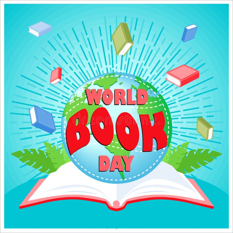 World Map with Flying Book. Reading Books Can Increase Knowledge Stock ...