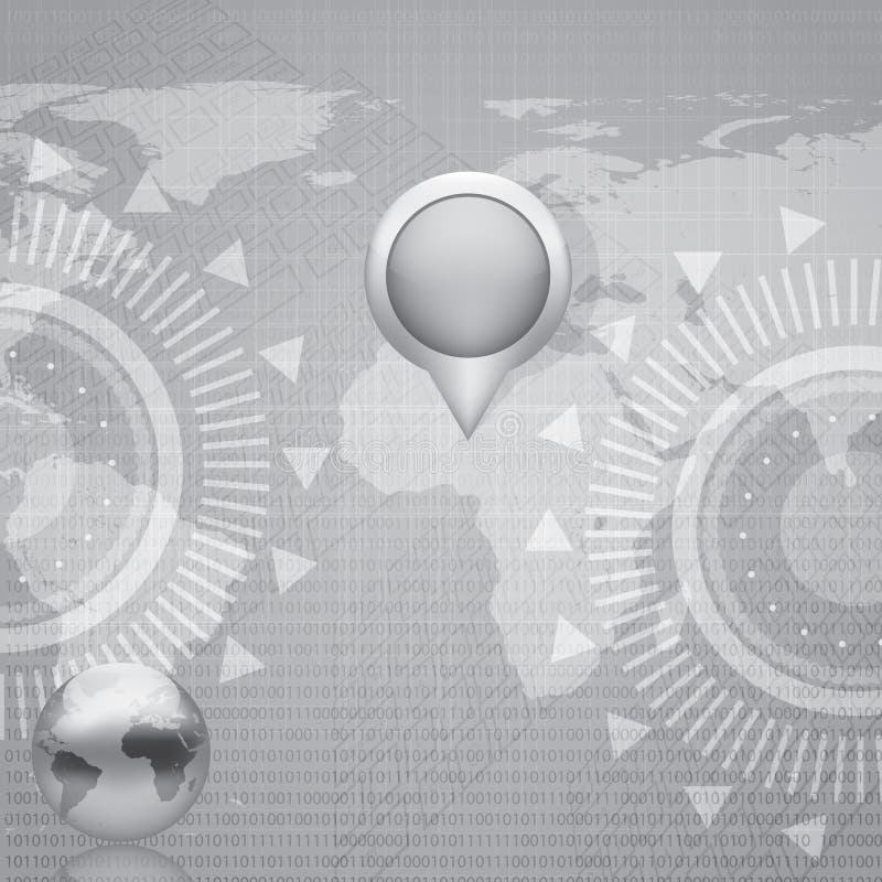 World Map Futuristic Background Stock Vector - Illustration of elements ...