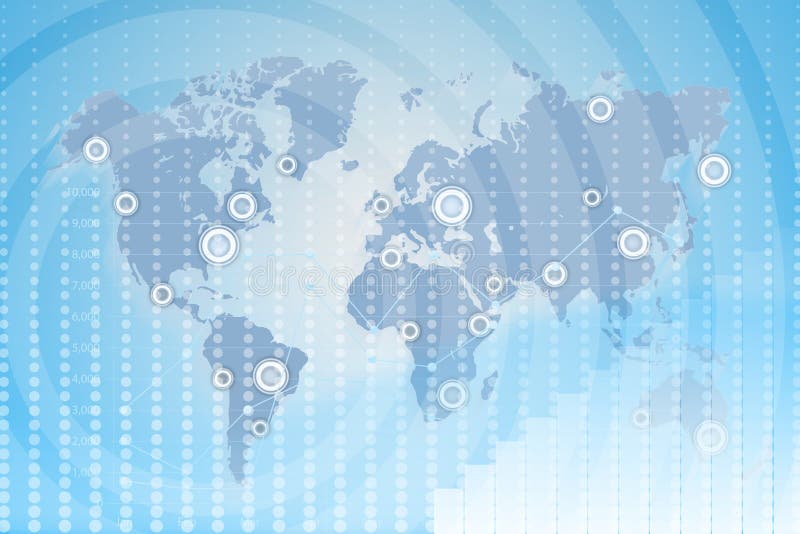 World Map. Global Business between States. Stock Illustration ...
