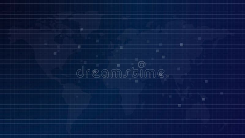 World Map Global Connected Digital Futuristic Globalization ...