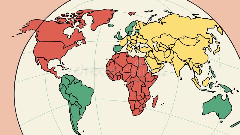 World Map with Global Connection Lines, Travel and Network Concept ...