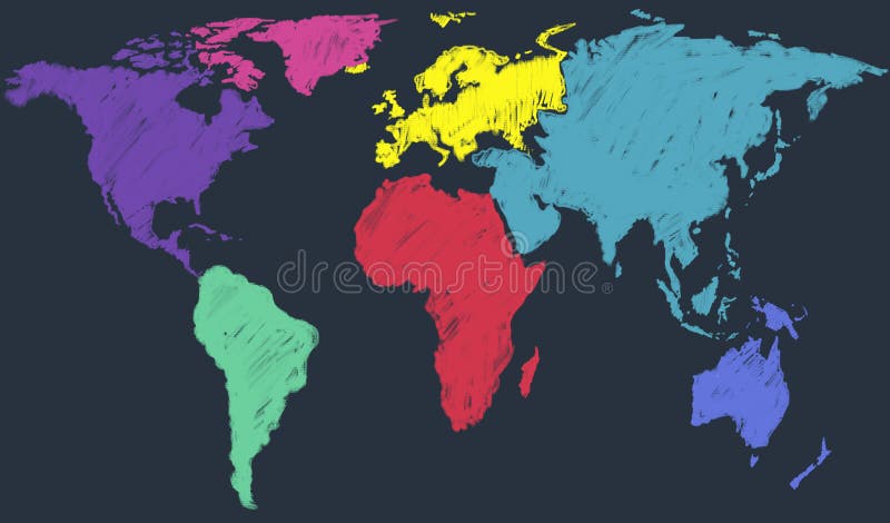 World Map Global International Globalisation Concept Stock Illustration ...