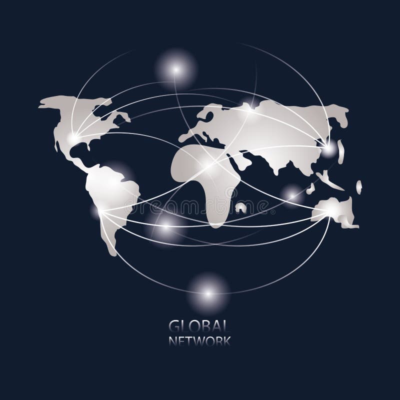 Global Network Design Concept Stock Vector - Illustration of parallel ...