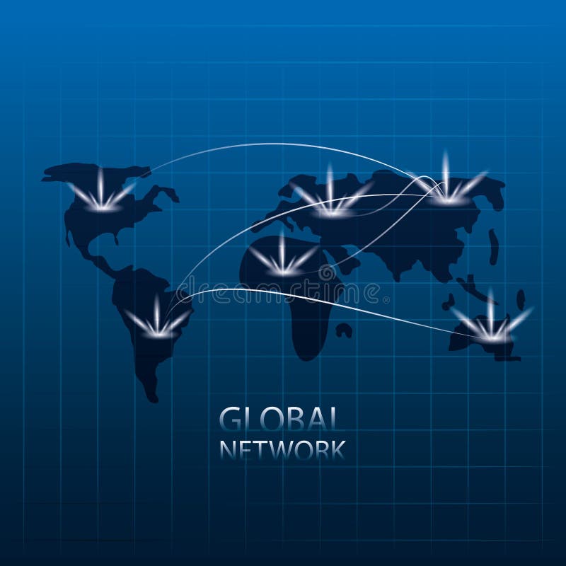 Global Network Design Concept Stock Vector - Illustration of round ...