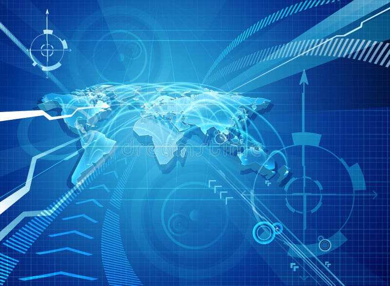 World Map Globalisation Background Stock Vector - Illustration of ...